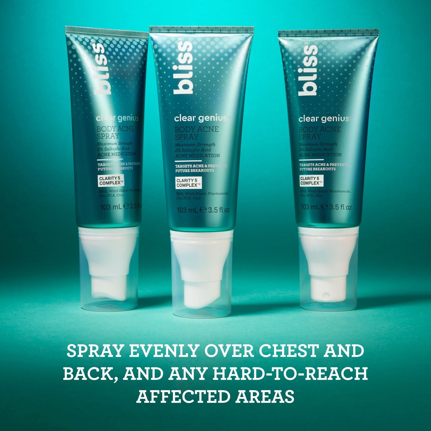 Clear Genius Body Acne Spray | Vegan Acne Treatment | Bliss – Bliss World Store